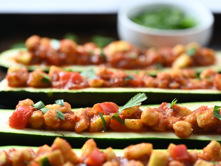 Moroccan Zucchini Boats - Eat at Home